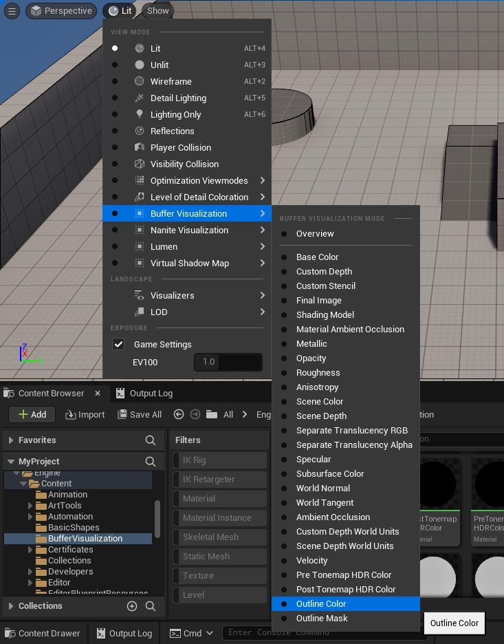 【UE5】アウトラインカラーとマスクのBuffer Visualizationを対応してみた - Unreal Engine 5.3 ...
