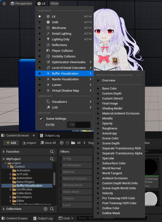 【UE5】アウトラインカラーとマスクのBuffer Visualizationを対応してみた - Unreal Engine 5.3 ...